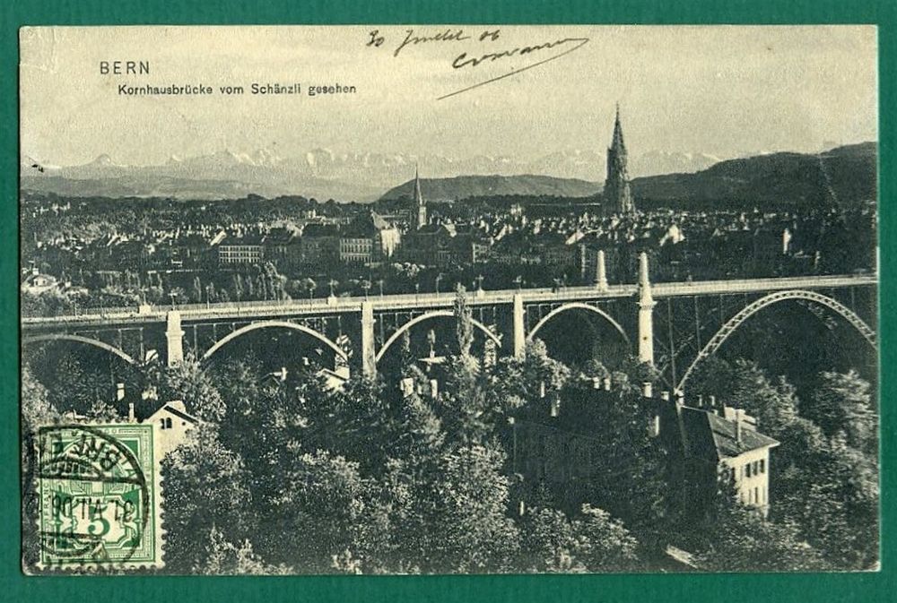 Bern, Kornhausbrücke vom Schänzli gesehen, 1906 (Gebraucht) in Sargans für CHF 1 – mit Lieferung ...