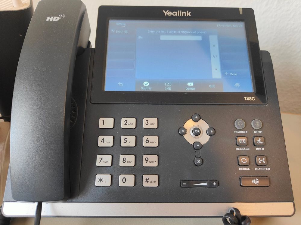 Yealink T48G SIP-IP-Telefon PoE mit 17,71cm 7 Zoll Touch (Gebraucht) in Cham für CHF 30 – mit ...