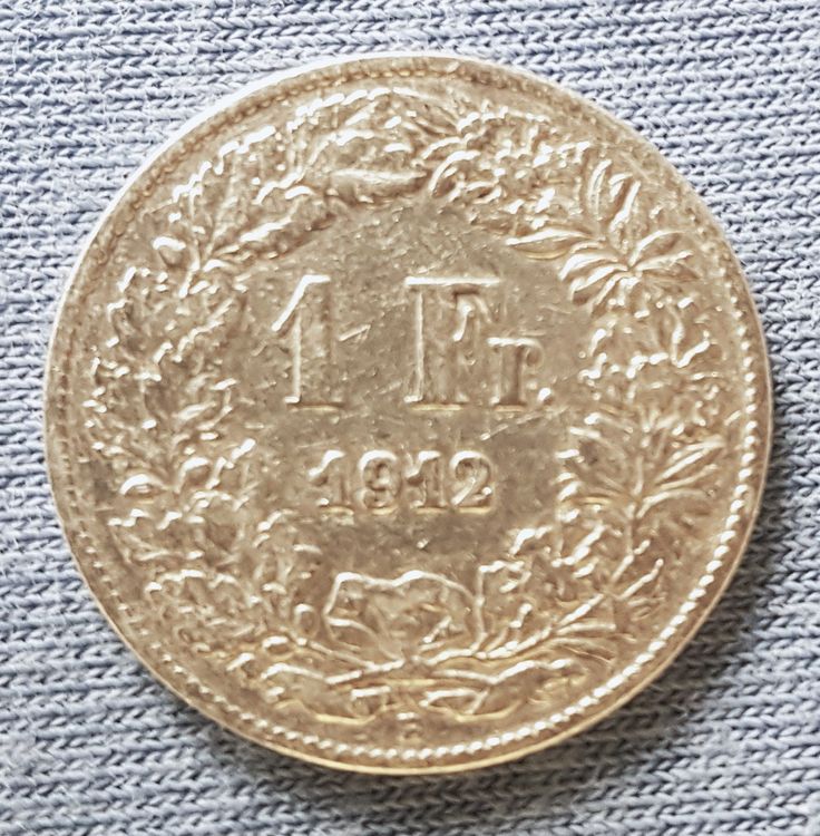 1 Franken 1912 uralte rare Silbermünze ab nur 1 Franken !!! (Gebraucht) in Camignolo für CHF 2.5 ...