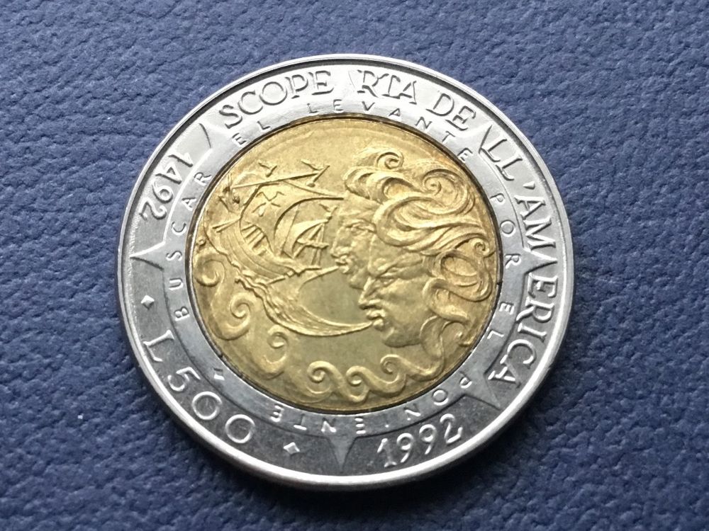 500 Lire gedenkmünzen San Marino 1992 cristoforo Colombo (Neu (gemäss ...