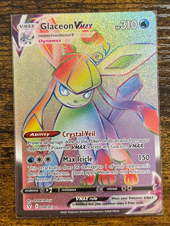 Glaceon VMAX Rainbow Rare Boosterfrisch (Neu (gemäss Beschreibung)) in ...