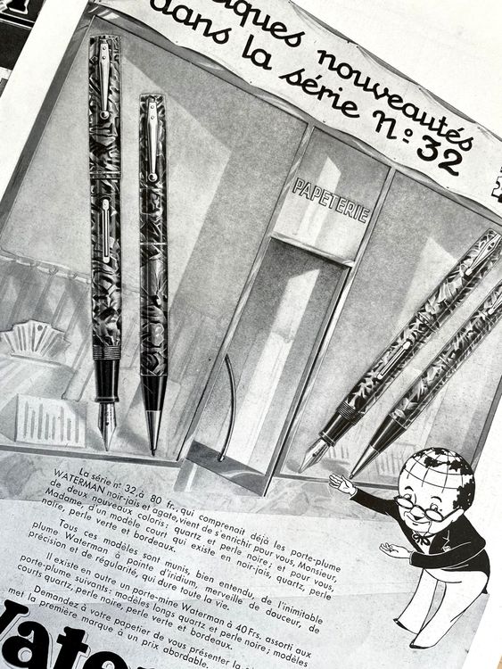 Waterman Fülhalter - 3 alte Werbungen / Publicités 1931/34 (Gebraucht ...