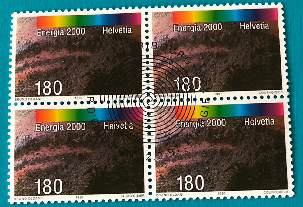 4 er Block Nr.925 mit VollStempel (Gebraucht) in Aarau für CHF 1 – mit ...