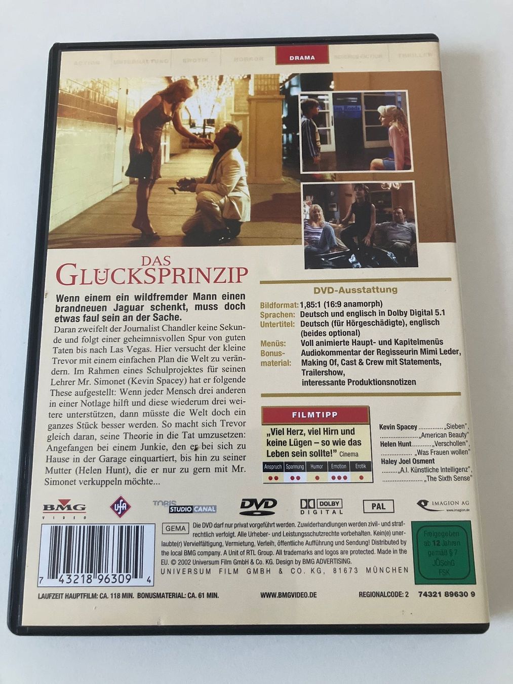 Das Glücksprinzip (DVD) Kevin Spacey, Helen Hunt (Gebraucht) in Arbon ...