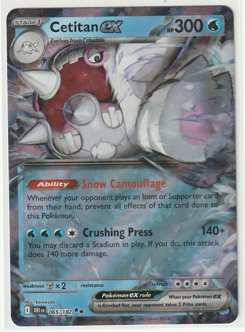 Pokémon 2025 Cetitan ex (065/182), SV Destined Rivals (Neu (gemäss ...