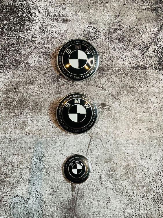 BMW Logo Emblem Motorhaube Heckklappen Lenkrad 82, 74, 45 mm (Neu und ...