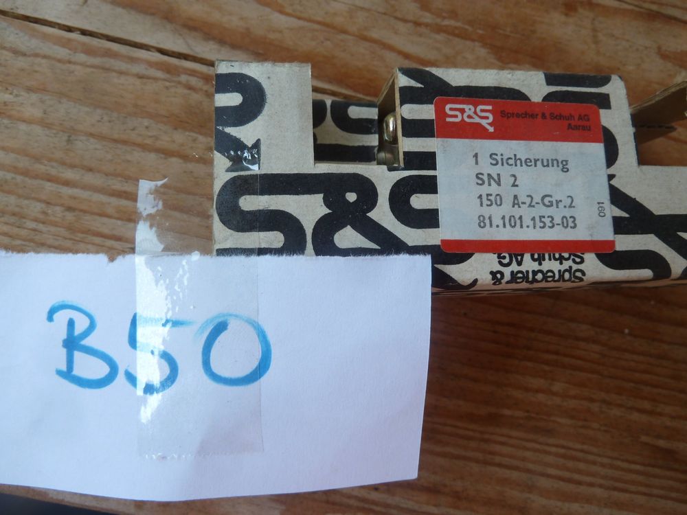 Sicherung SN 2 150A/500V G2 Stk. Fr. 2.00 (Nr.B50) (Neu (gemäss Beschreibung)) in Ueken für CHF ...