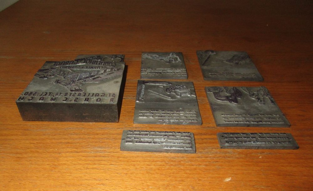 Druck Stempel Matrize Oldtimer Sonnenhof Garage Rorschach (Gebraucht ...