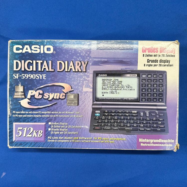 Casio Digital Diary SF-5990SYe 512kb von 1997 in OVP SELTEN | Kaufen ...