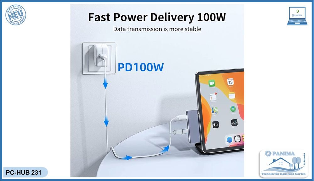 4-Port USB-C Mac Hub mit 3 USB 3.2 Gen 2 Ports (Neu und ...