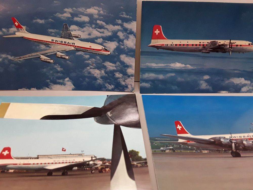 Swissair Dc6 Dc7 Dc8 4 Postkarten Kaufen Auf Ricardo