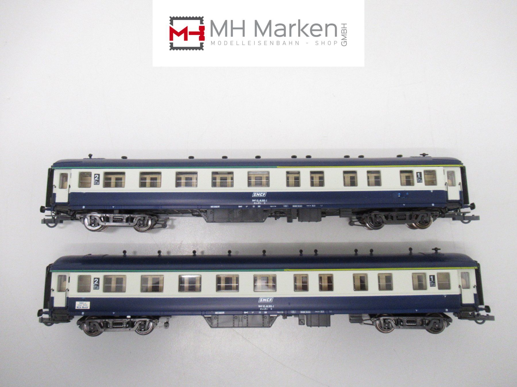 Roco 2x 44214C Schlafwagen 1./2.Klasse SNCF Frankreich DC H0 (Gebraucht ...