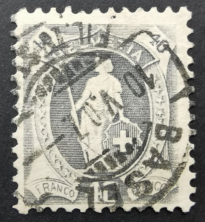 TR98 Timbre Suisse debout 40 rp 1907 (Gebraucht) in Cousset für CHF 1.15 – mit Lieferung auf ...