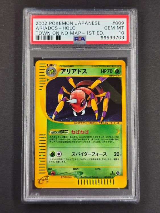 PSA 10 Ariados Holo 1st Ed. SWIRL Town on no Map - Aquapolis (Gebraucht ...
