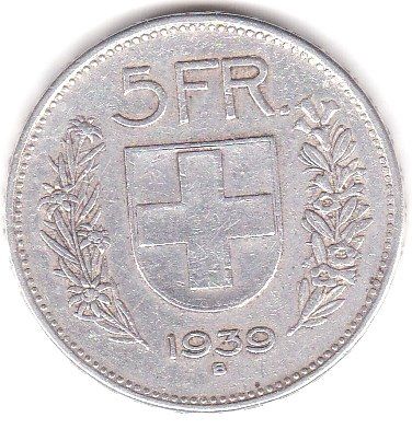 5 Franken 1939 Silber. | Kaufen auf Ricardo