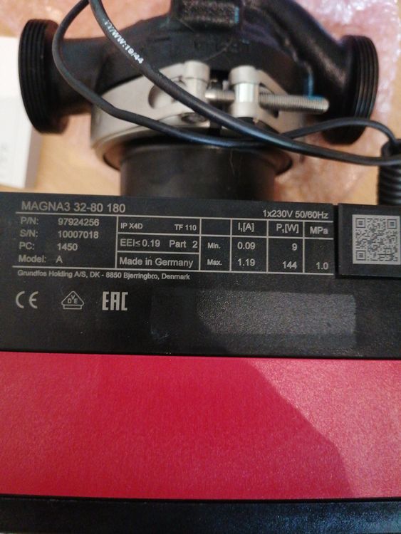 Grundfos Magna3 32-80-180 Heizungspumpe (Gebraucht) in Schöftland für CHF 70 – mit Lieferung auf ...