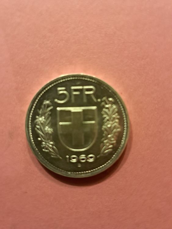 5 Franken 1969, Konföderation Helvetica (Gebraucht) in Rebstein für CHF 12 – mit Lieferung auf ...