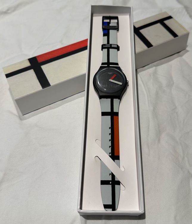 Swatch: red, blue and white, by Piet Mondrian (Neu und originalverpackt ...