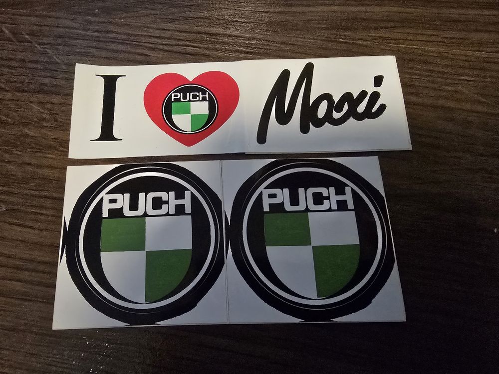 3x Puch Maxi Moped Stickers Tuning Decal Bike Oldtimer New (Nuovo ...