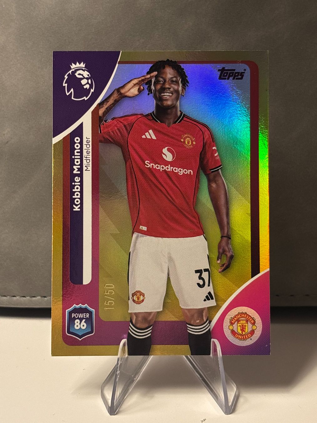 2025-26 Topps Premier League Kobbie Mainoo Gold Foil /50 (Neu (gemäss ...