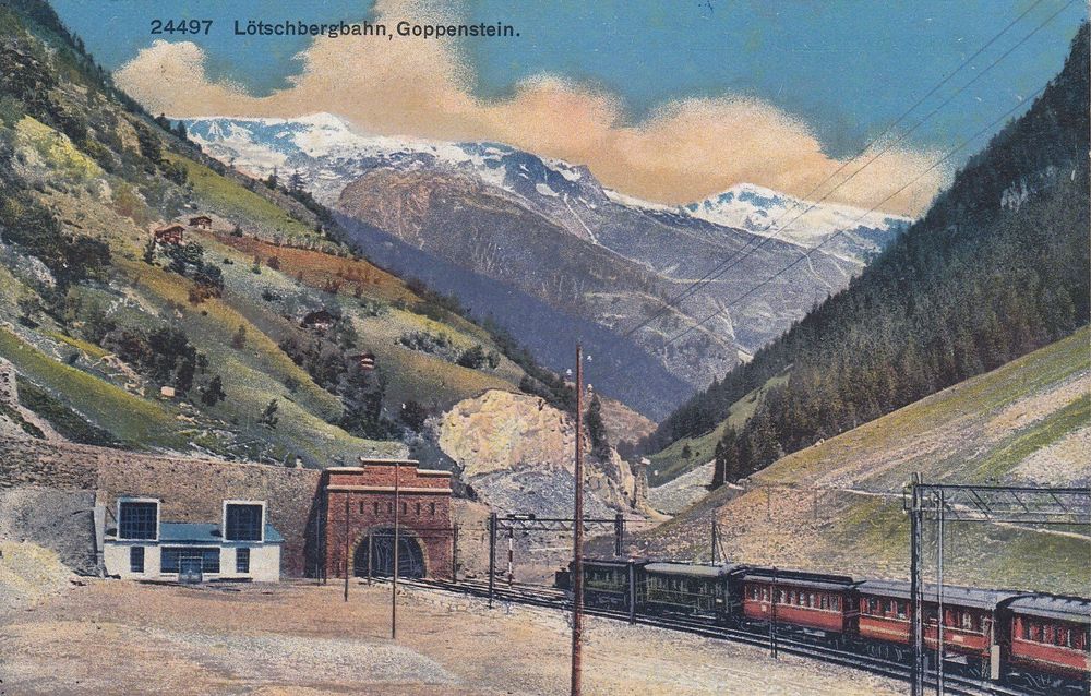 Goppenstein VS - BRIG-LÖTSCHBERG-SIMPLON-Bahn BLS um 1914 (Gebraucht ...
