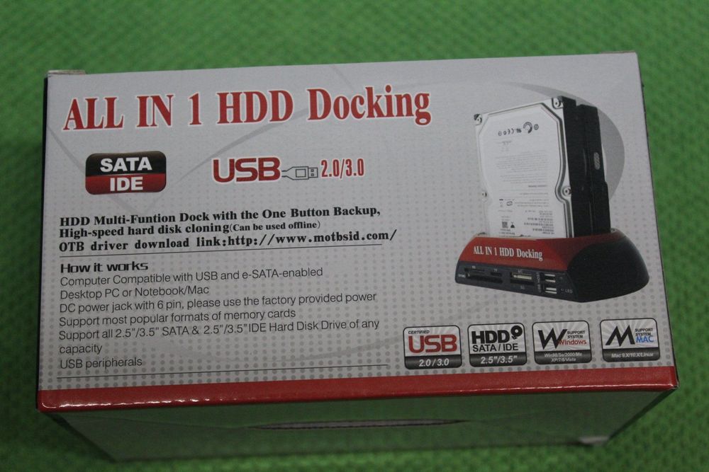 2.5/3.5'' IDE/SATA HDD Dual-Festplatten Docking Station Base (Neu ...