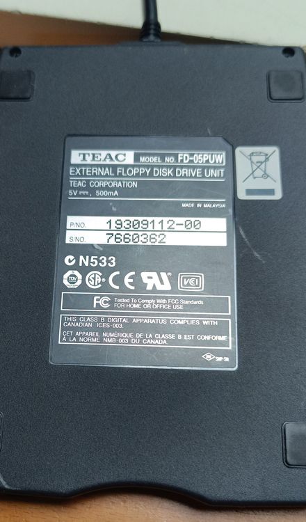 TEAC FD-05PUW externes Floppy Laufwerk, für Sammler( em69) (Gebraucht ...