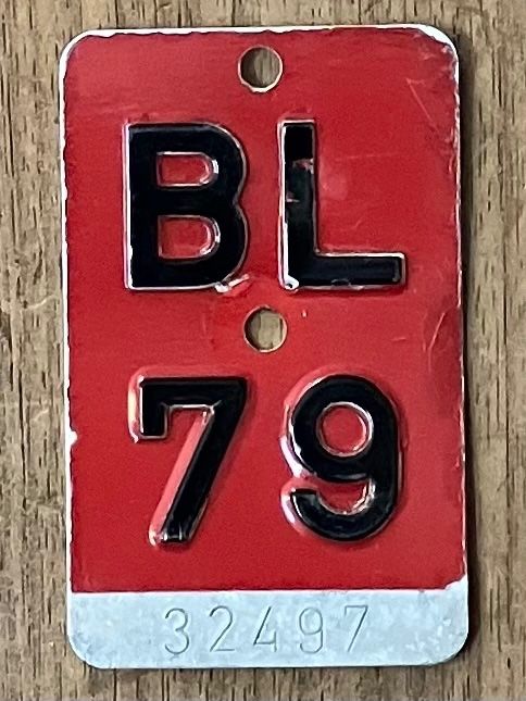BL 79 - VELONUMMER - FAHRRADSCHILD BL 79 - PLAQUE DE VELO | Kaufen auf Ricardo
