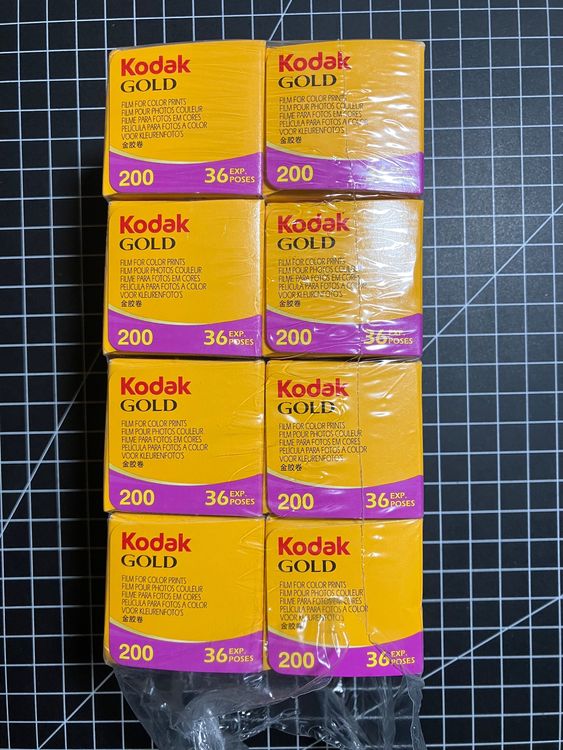 Kodak Gold 200 Film, 35mm, 36 Aufnahmen, 8er Pack, Neu (Neu (gemäss ...
