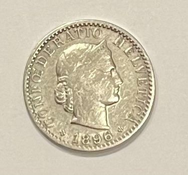 20 Rappen Münze 1896 (Gebraucht) in Reiden für CHF 1 – mit Lieferung auf Ricardo kaufen