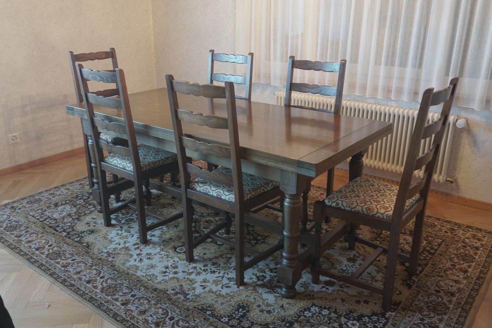 Table en chêne avec 6 chaises (Gebraucht) in Corminboeuf für CHF 300 ...