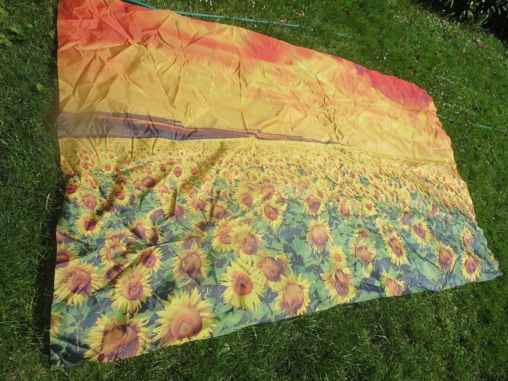 3 neue Bedruckte Nylon Tücher 1,7x2,9m u 1,7x3,4m u 1,7x2,0m (Neu (gemäss Beschreibung)) in ...