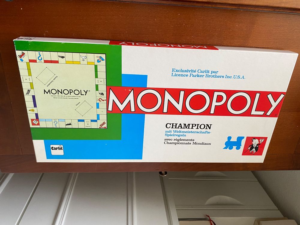 Monopoly, CHAMPION 1961 Carlit Schweizer Ausgabe *NEU* RAR (Gebraucht ...