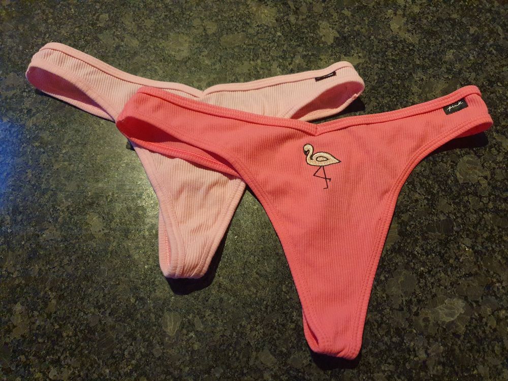 2er-Set Strings (Thong) von Victoria's Secret / Pink, L (Neu (gemäss ...