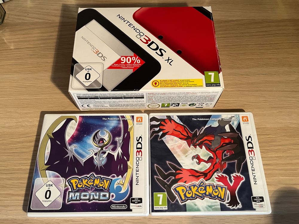 Nintendo 3DS XL + Pokemon Y Mond Rot OVP CIB (Gebraucht) in Basel für ...
