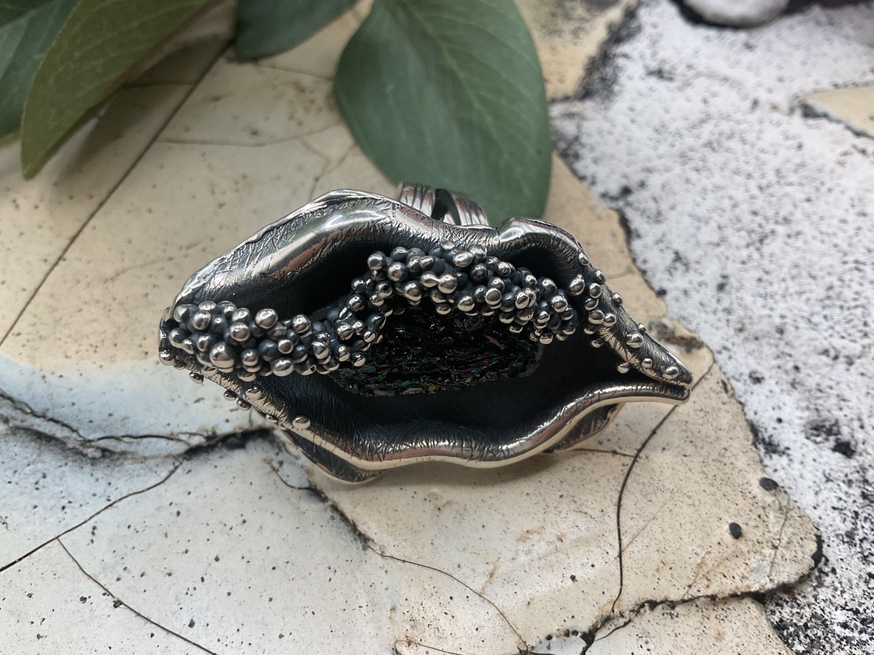 Statementring aus Silberschmiede, Gr 55 bis ca.58 (Neu (gemäss ...