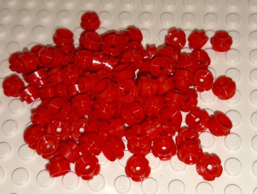 Lego 100 Stk. Flower 1x1 - Rot | Kaufen auf Ricardo