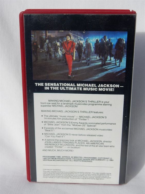 VHS "MAKING MICHAEL JACKSON's THRILLER" (Gebraucht) in zürich für CHF 1 ...