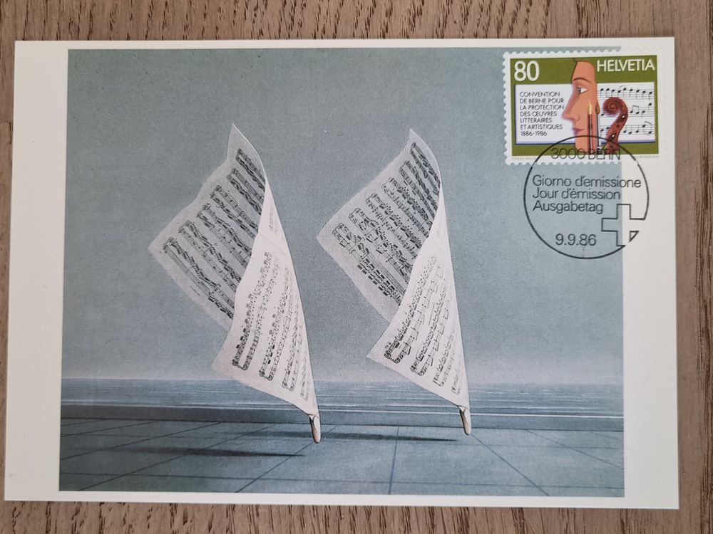 1986 FDC Maximumkarte Musiknoten (Gebraucht) in Arni AG für CHF 3 – mit Lieferung auf Ricardo kaufen