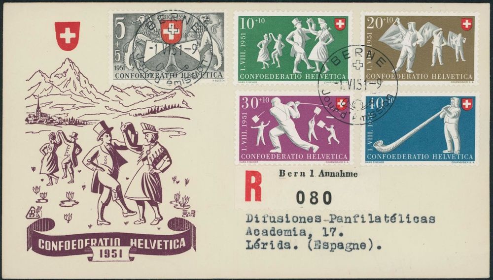 1951 - Pro Patria - FDC ET • fr (Gebraucht) in Schindellegi für CHF 700 – mit Lieferung auf ...