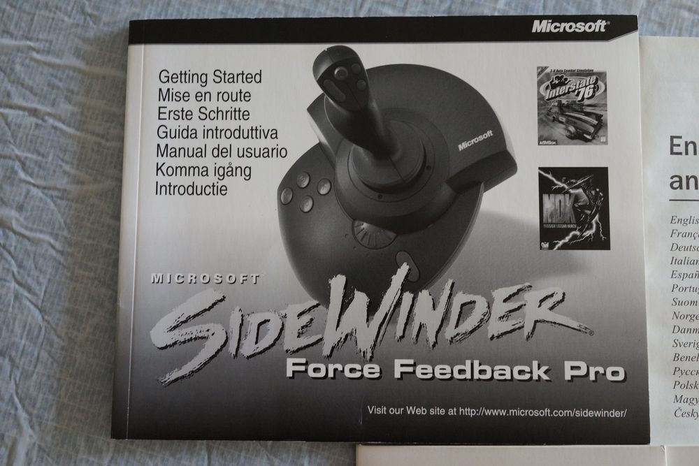 Microsoft Side Winder Force Feedback Pro (Gebraucht) in Arisdorf für ...