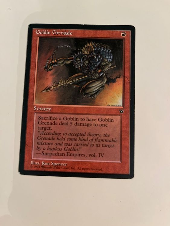 1 x Goblin Grenade MtG Magic (Gebraucht) in Kriens für CHF 1.2 – mit ...