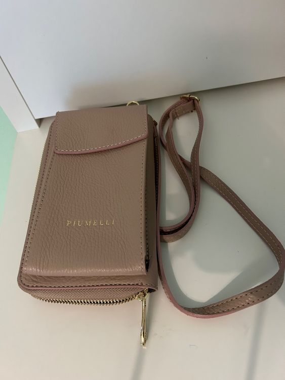 Wallet + phone pocket and crossbody Piumelli leather ITALY (Neu und ...