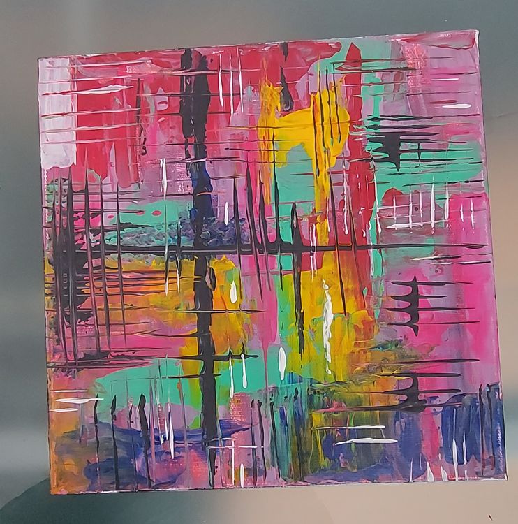 Bild, Farbenfroh, Modernes von mir selbstgemalt 25×25 (Neu (gemäss Beschreibung)) in Riehen für ...