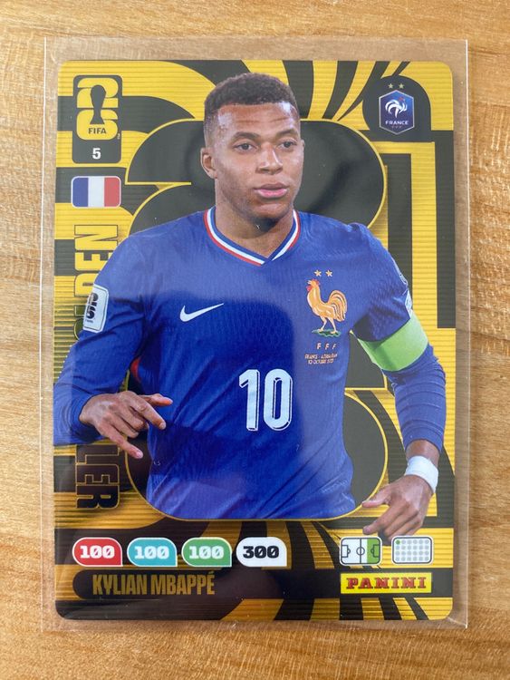 Panini FIFA World Cup 2026 Kylian Mbappé Golden Baller (Neu (gemäss ...