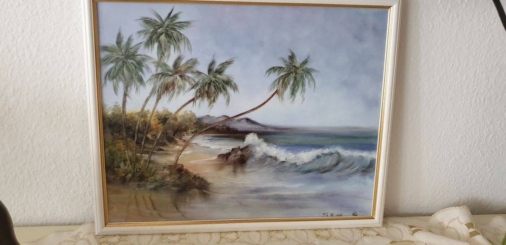 Ölgemälde Palmenstrand Ferien-Feeling Sommer (Gebraucht) in Gretzenbach für CHF 400 – nur ...