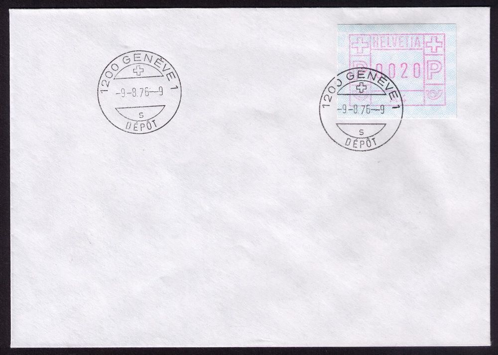 ATM A1-A4_1.SERIE der ATM der Schweiz_FDC o Adr_PORTOGERECHT (Gebraucht ...