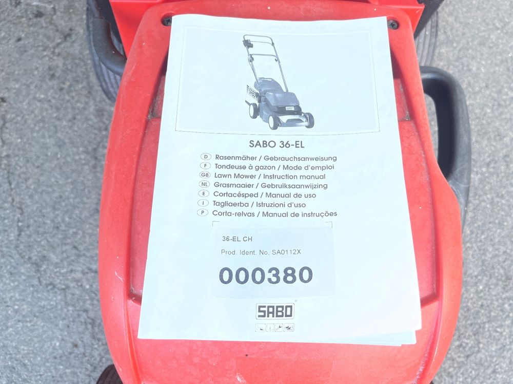 Elekro Rasenmäher Sabo 36-El (Gebraucht) in für CHF 84 – nur Abholung ...