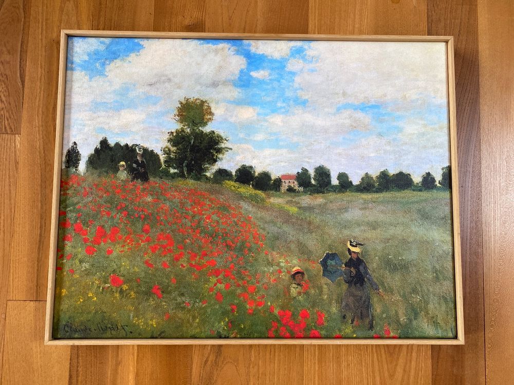 Monet Klatschmohn Kunstkopie auf Leinwand | Kaufen auf Ricardo