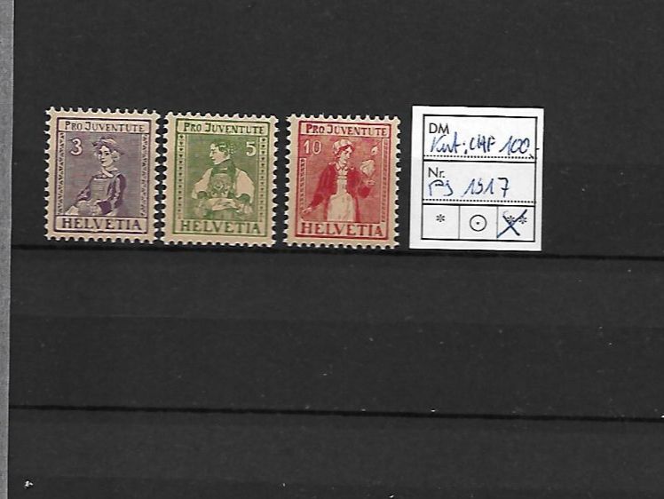 PJ 1917 ** Kat: CHF 100.- (Neu (gemäss Beschreibung)) in Basel für CHF 4 – mit Lieferung auf ...